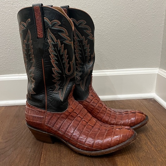 Lucchese | Shoes | Mens Black And Brown Alligator Lucchese Classics ...